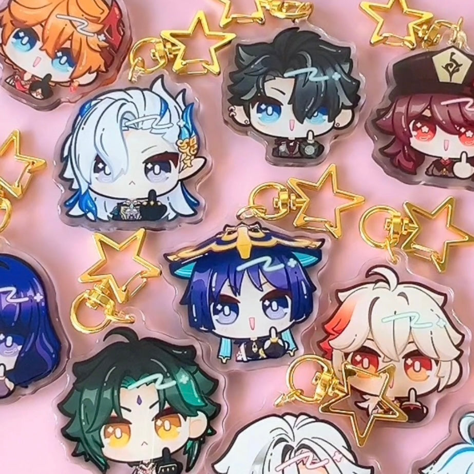 50% OFF Genshin Middle Finger Keychain – Midly Egg